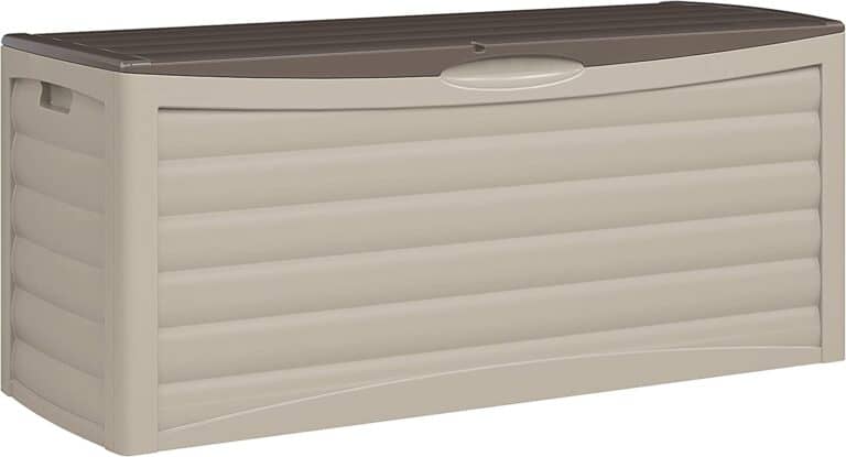 Suncast 70 cu ft Storage Shed vs Suncast Resin 103-Gallon Large Storage ...